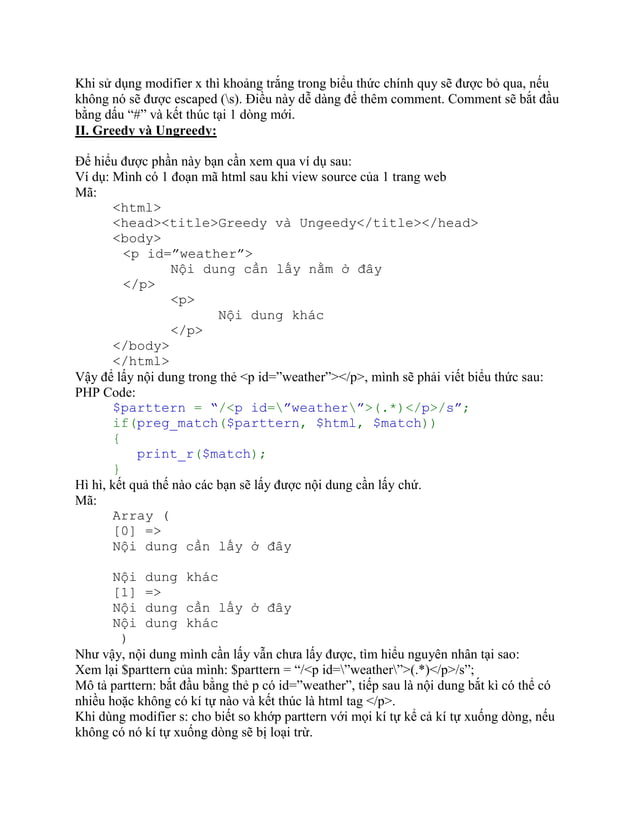 PHP Regular expressions | PDF