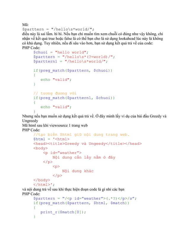 PHP Regular expressions | PDF