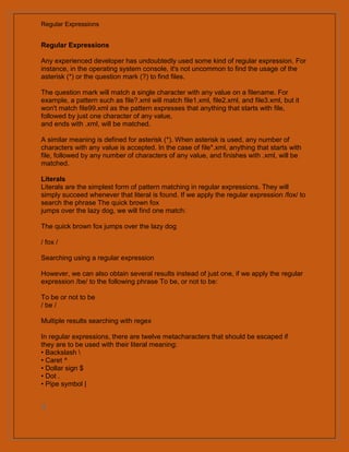 Regular expressions | PDF