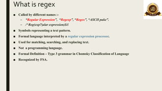 Regular expressions | PPTX
