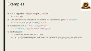 Regular expressions | PPTX