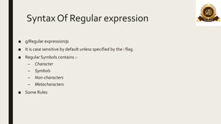 Regular expressions | PPTX