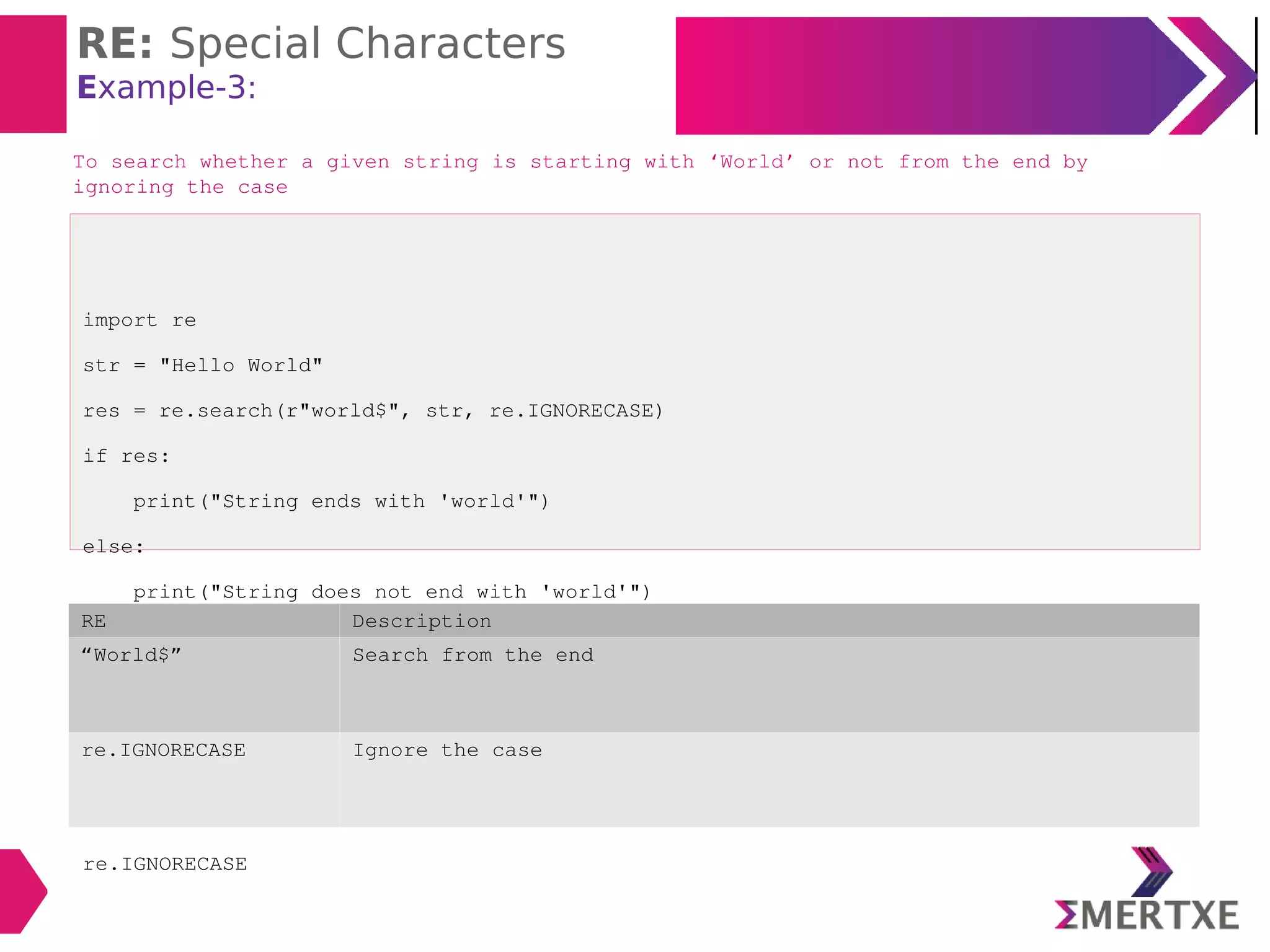 Python : Regular expressions | PDF