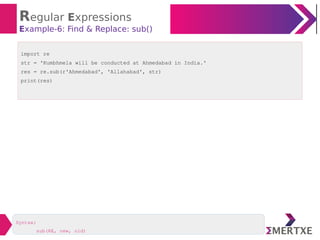 Python : Regular expressions | PDF