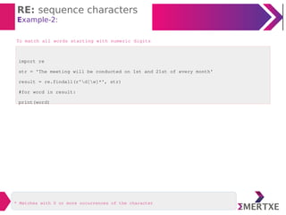 Python : Regular expressions | PDF