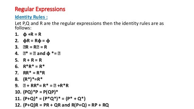 Regular expressions