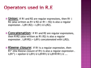 Regular expressions | PPTX