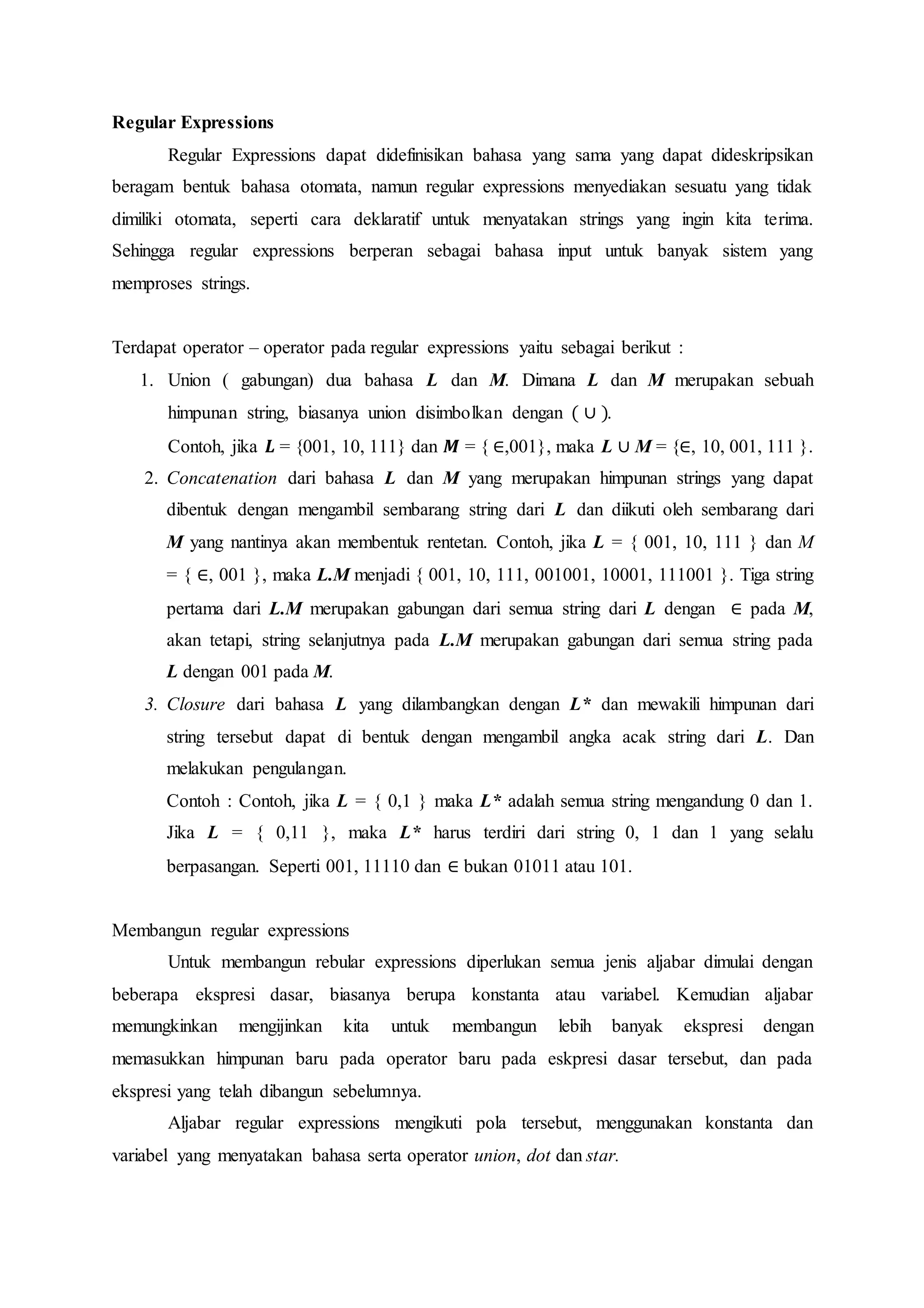 Regular expressions | DOCX