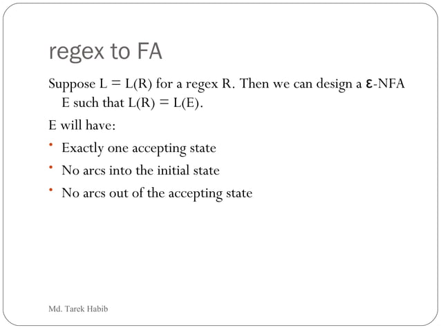 Regular expressions and languages pdf | PPT