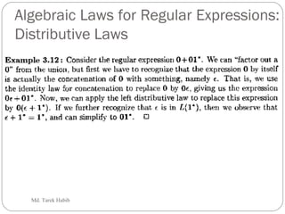 Regular expressions and languages pdf | PPT