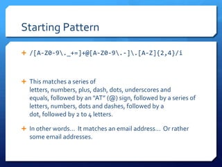 Regular expressions and php | PPTX