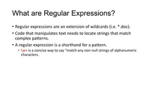 Regular Expressions Boot Camp | PPT