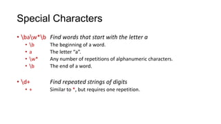 Regular Expressions Boot Camp | PPT