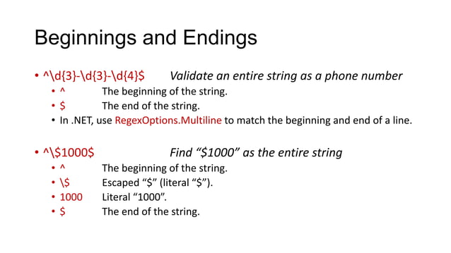 Regular Expressions Boot Camp | PPT