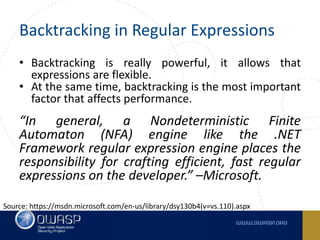 Regular Expression Denial of Service RegexDoS | PPTX | Web Development | Internet
