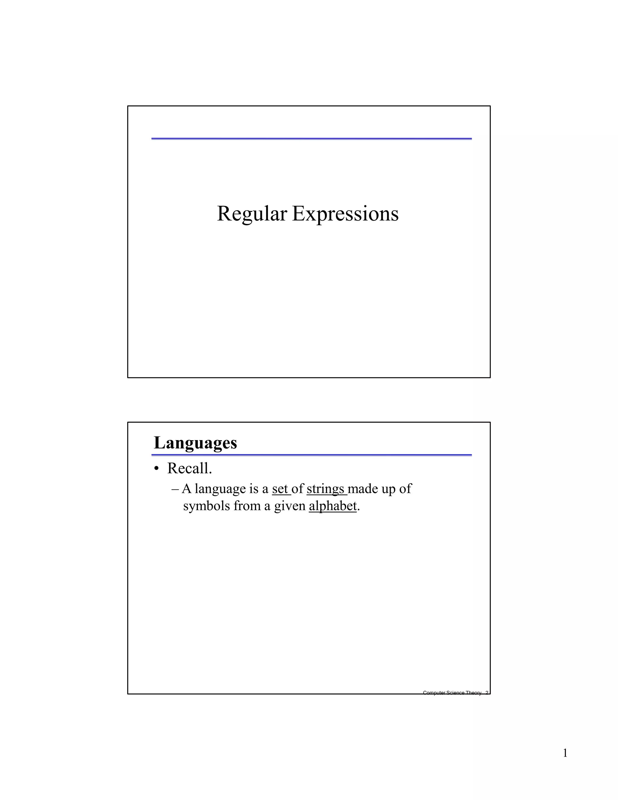 Regular expressions h1 | PPTX