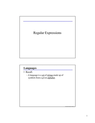 Regular expressions h1 | PPTX