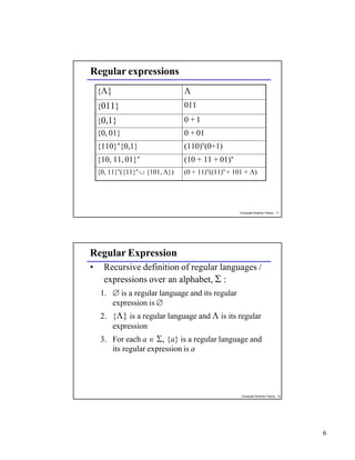 Regular expressions h1 | PPTX