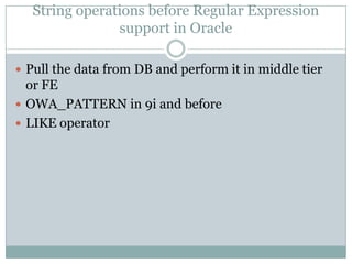 Regular expressions in oracle | PPSX