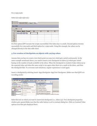 Regular Expressions in QTP | DOCX