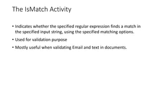 Regular expressions in ui path | PPTX