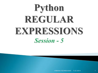 Regular expressions in Python | PPT