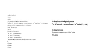 Regular expression unit2 | PPTX