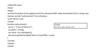 Regular expression unit2 | PPTX