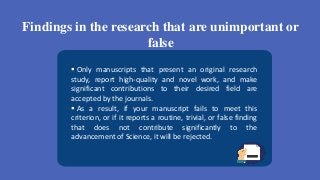 REGULAR GAFFE THAT REASON FOR MANUSCRIPT REJECTION | PPT