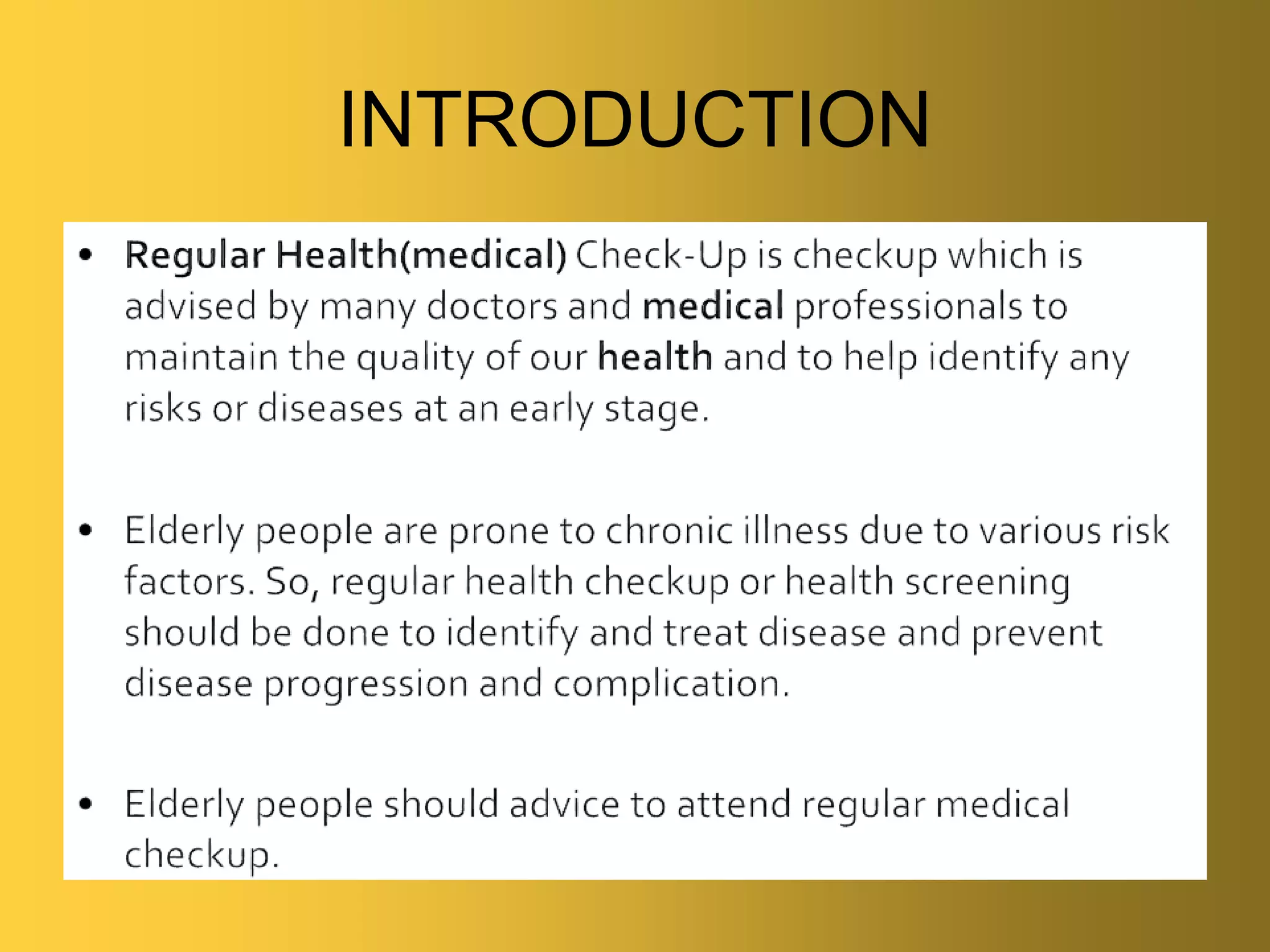 Regular health checkup | PPTX