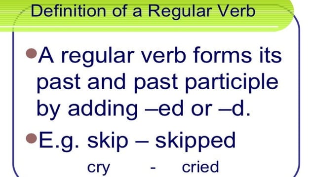 REGULAR & IRREGULAR VERB | PPT