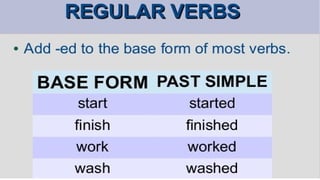 REGULAR & IRREGULAR VERB | PPT