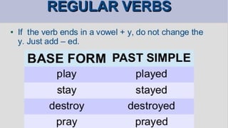 REGULAR & IRREGULAR VERB | PPT