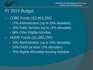 Community Development Annual Action Plan and Budget | PPT