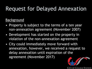 Request to Delay Annexation | PPTX | Real Estate