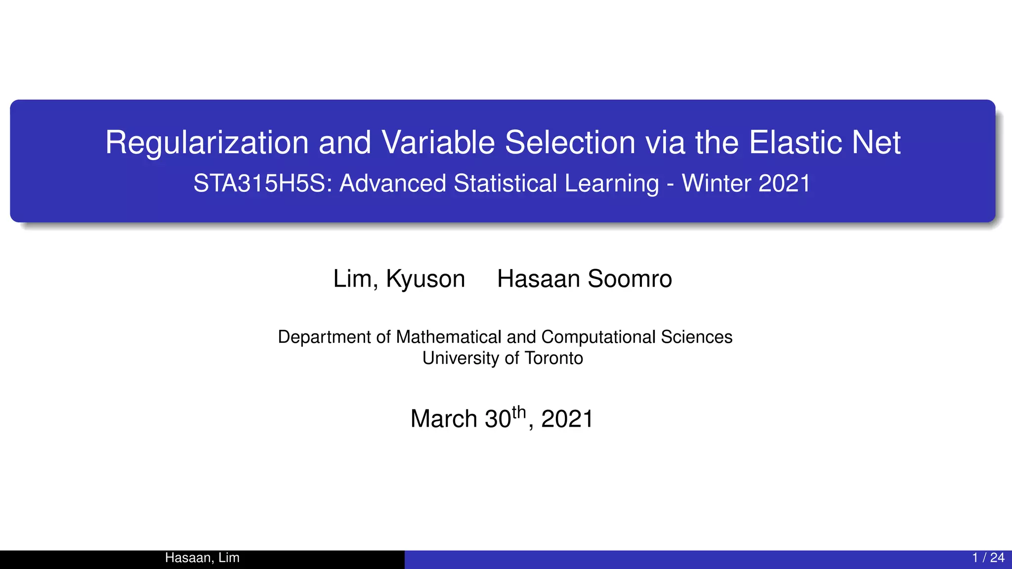 Regularization And Variable Selection Via Elastic Net Pdf