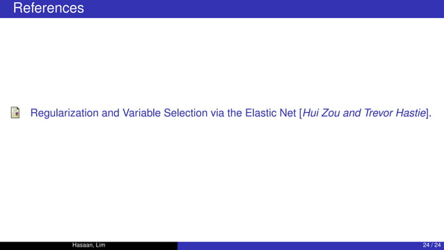 Regularization And Variable Selection Via Elastic Net Pdf Technology And Computing
