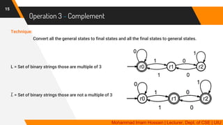 TOC 3 | Different Operations on DFA | PDF