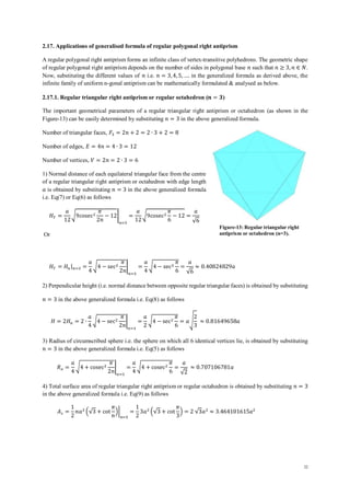 Regular N-gonal Right Antiprism: Application of HCR’s Theory of Polygon | PDF