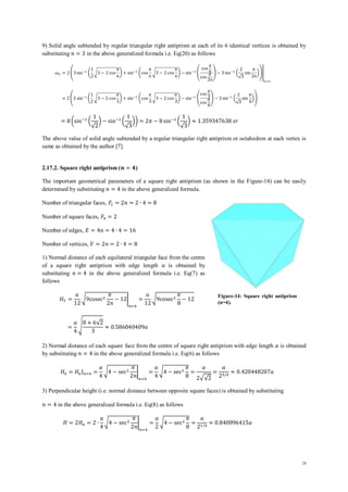 Regular N-gonal Right Antiprism: Application of HCR’s Theory of Polygon ...