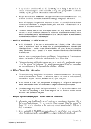 Regular requirements of income tax to be complied be companies branch ...