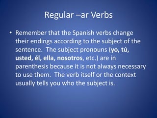 Spanish Verbs | PDF