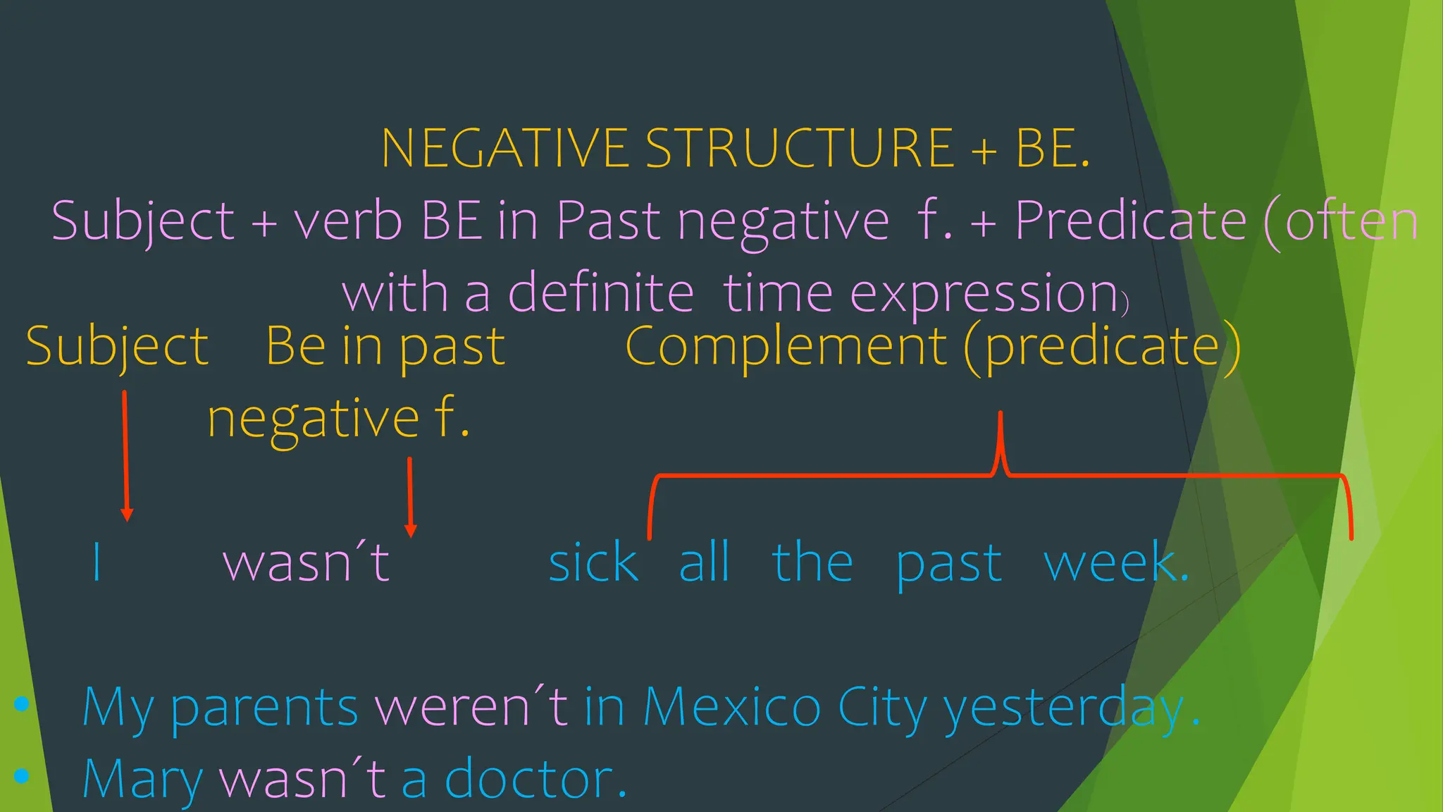 Regular verb in past tense in negattive and interrogative.pptx