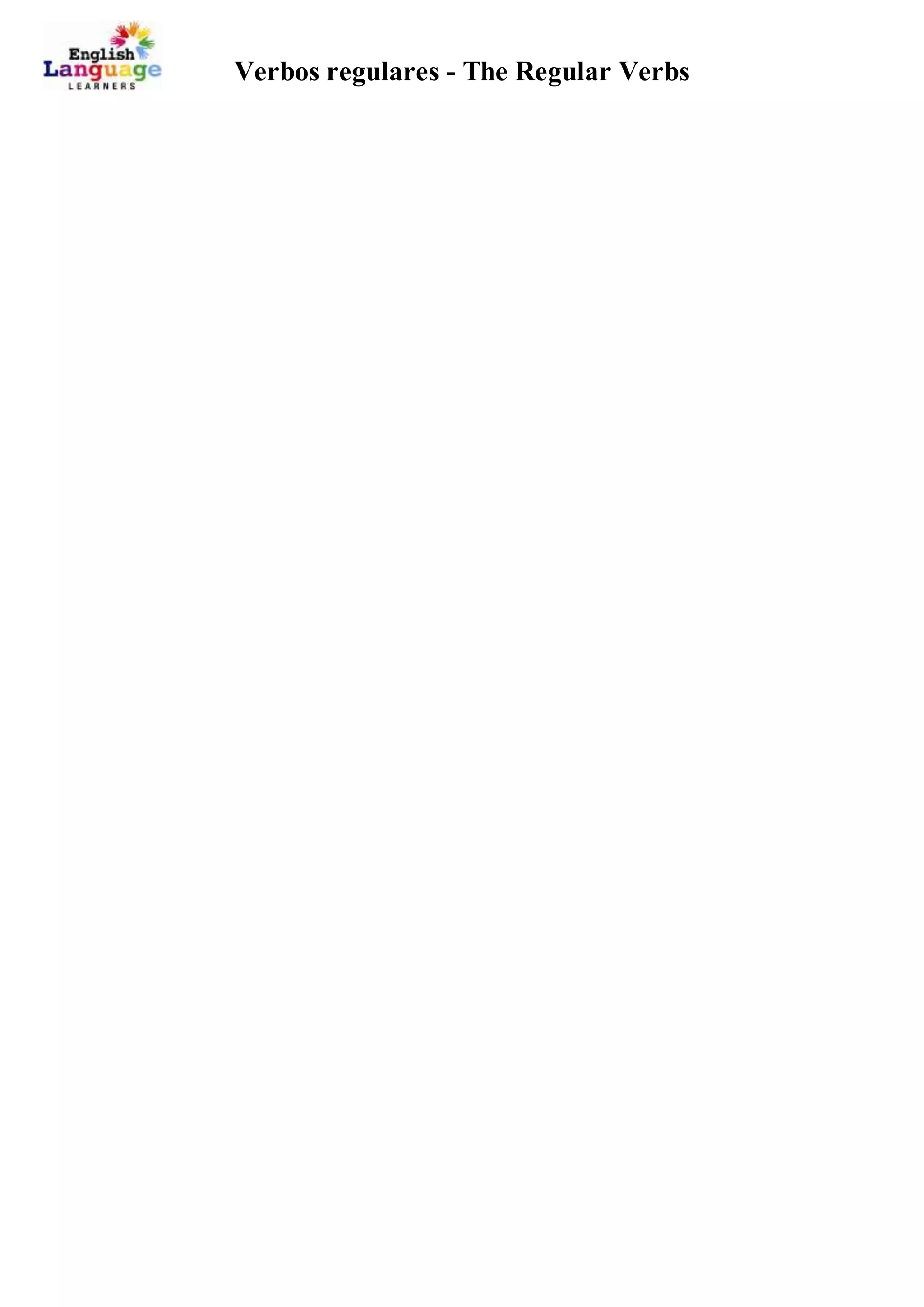 Regular verbs | DOCX