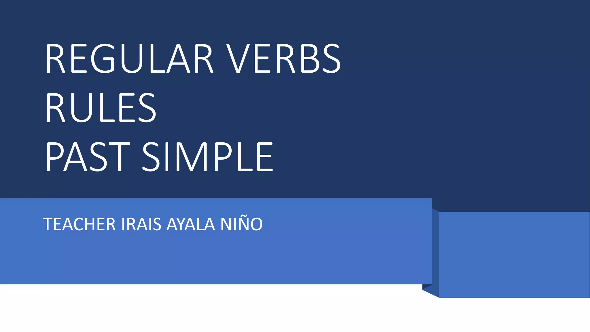 Regular verbs | PDF