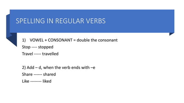 Regular verbs | PDF
