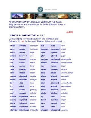 Regular verbs list | PDF