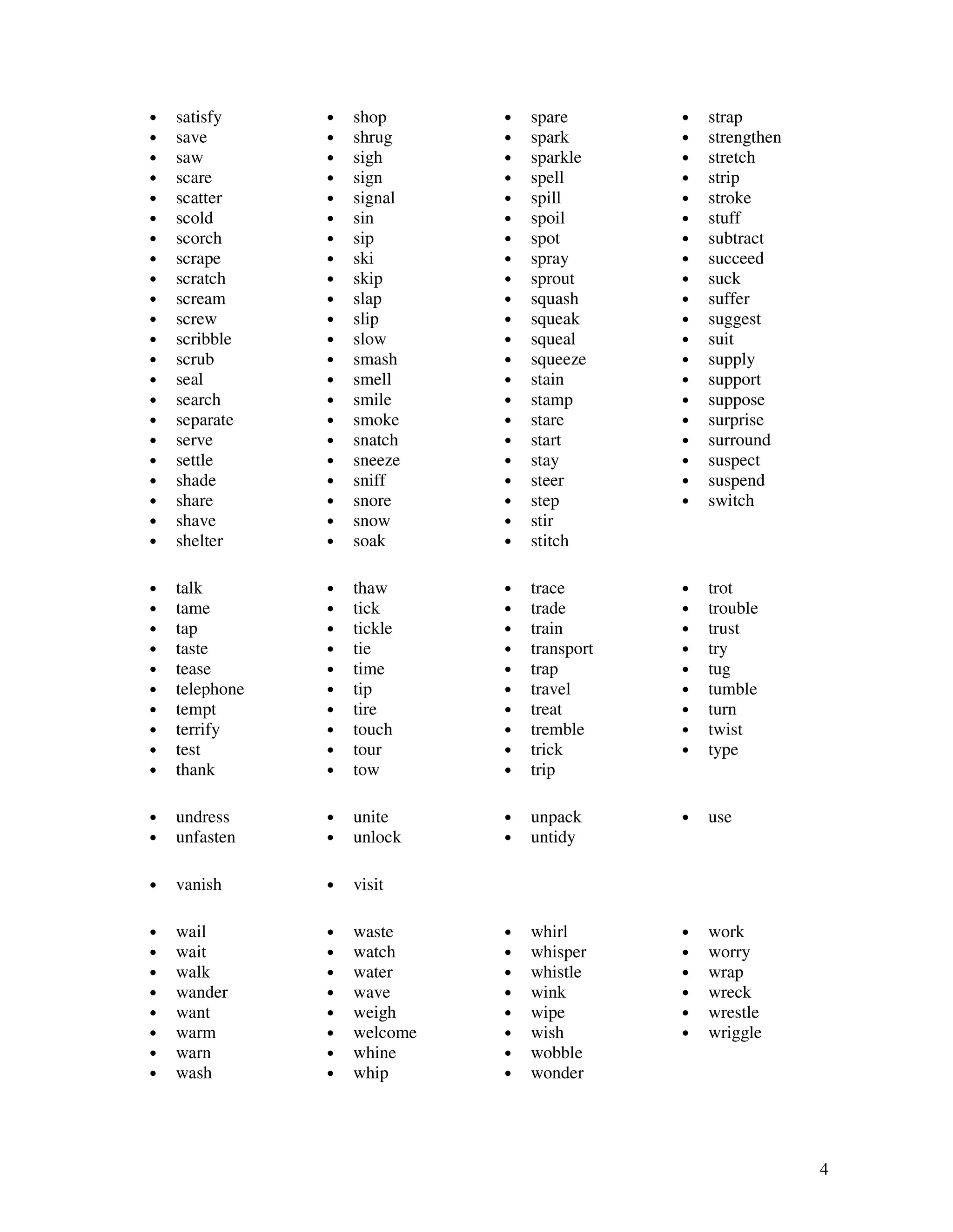 Regular verbs list | PDF