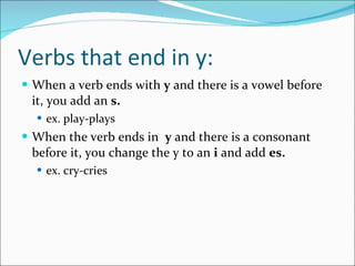 Regular Verb Tenses | PPT