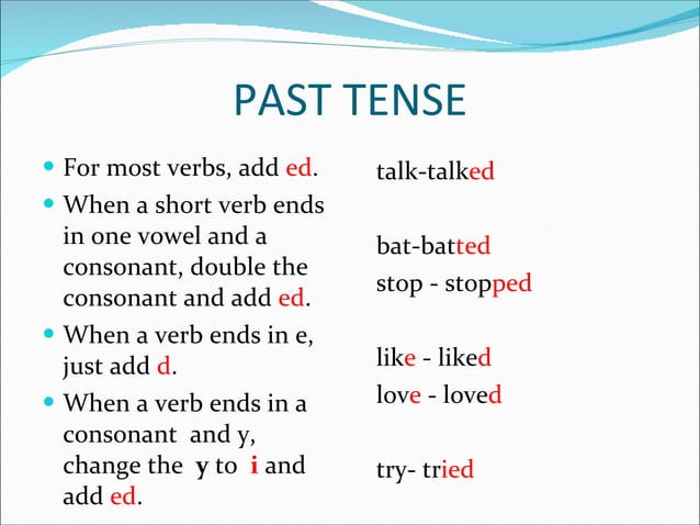 Regular Verb Tenses | PPT